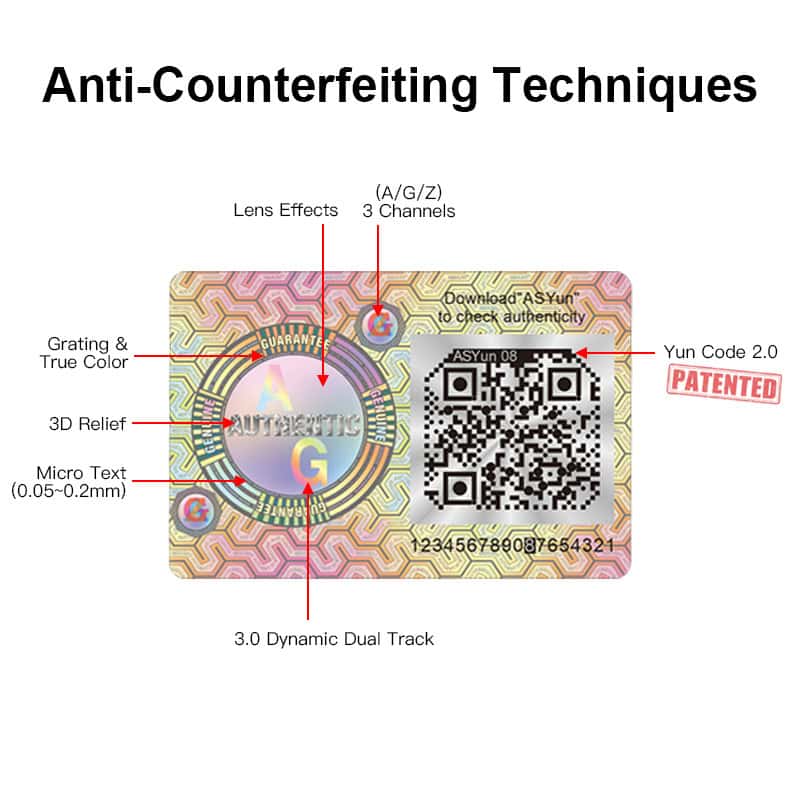 Custom Security Hologram Sticker - ASY Anti-forgery