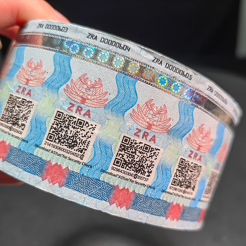 Security Excise Tax Stamp Sticker - ASY Anti-forgery