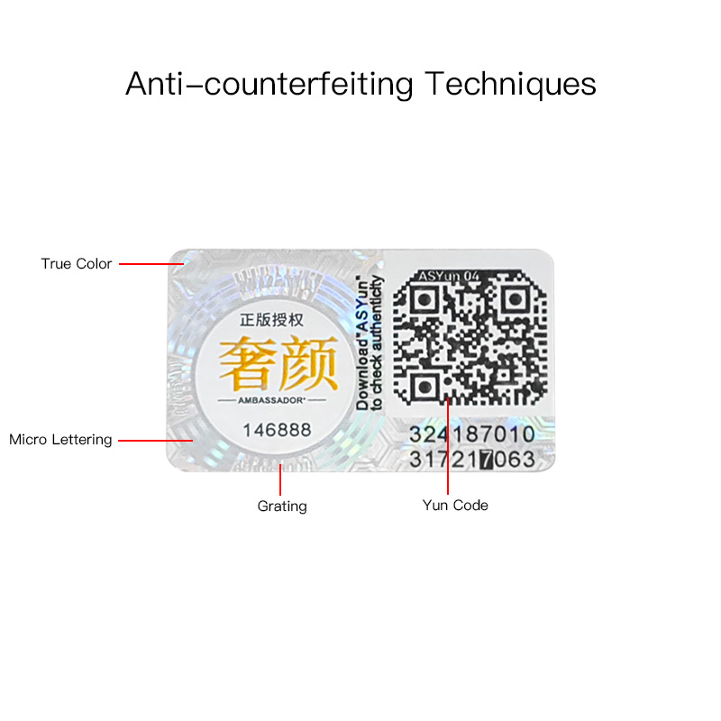 Anti-counterfeiting 3D Hologram Sticker With QR Code - ASY Anti-forgery