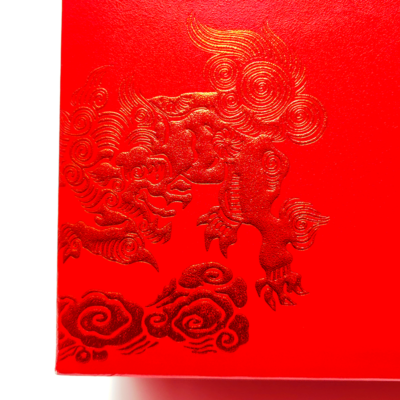 Chinese Red Retro Lift Off Lid Rigid Box For Gifts - ASY Anti-forgery